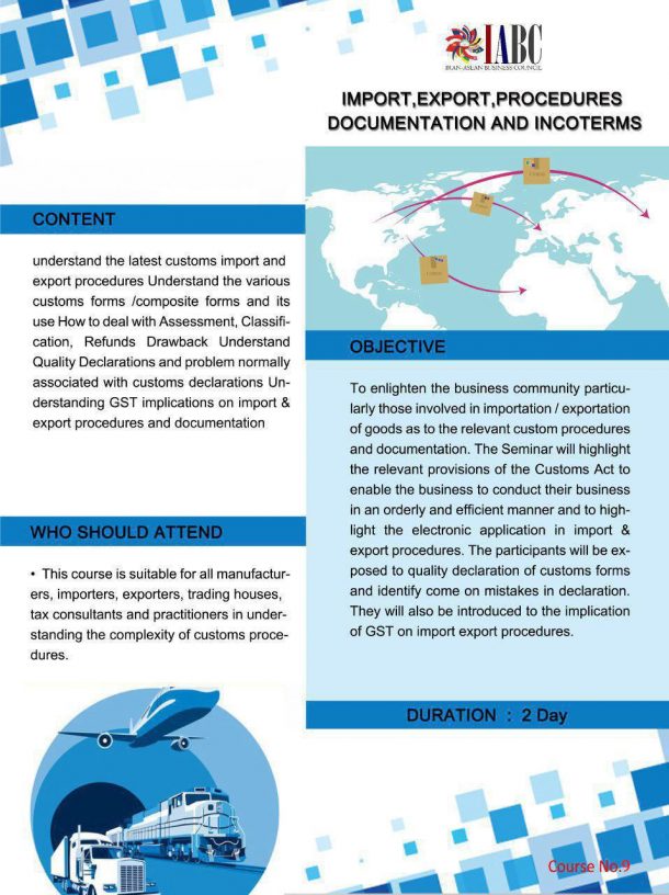 Import, Export, Procedures Documentation and Incoterms | IABC - DEWAN ...